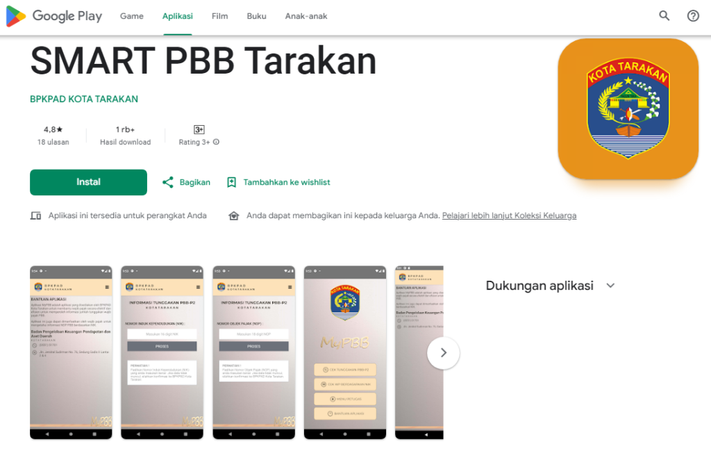 SMART PBB Tarakan di Google Play – DKISP Tarakan