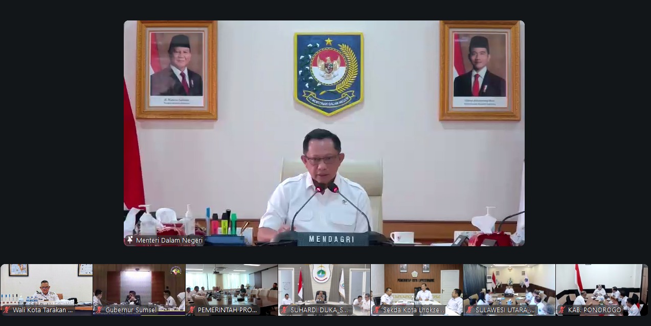 DKISP Tarakan Fasilitasi Vicon Rapat Koordinasi Evaluasi Realisasi APBD ...